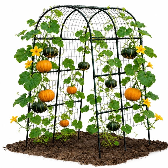 DKMOCO Garden Arch Trellis for Climbing Plants, 7.5FT Tall Metal Garde